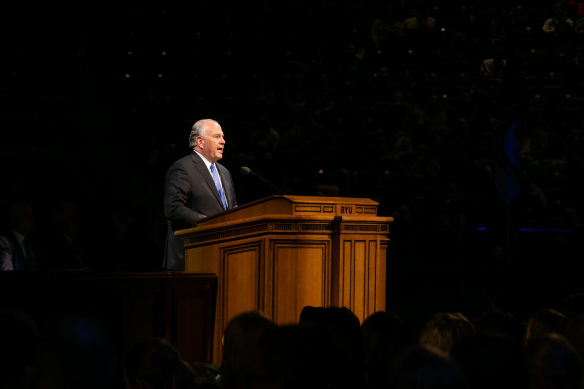 LDS leader Ronald A. Rasband encourages BYU students to exercise ...